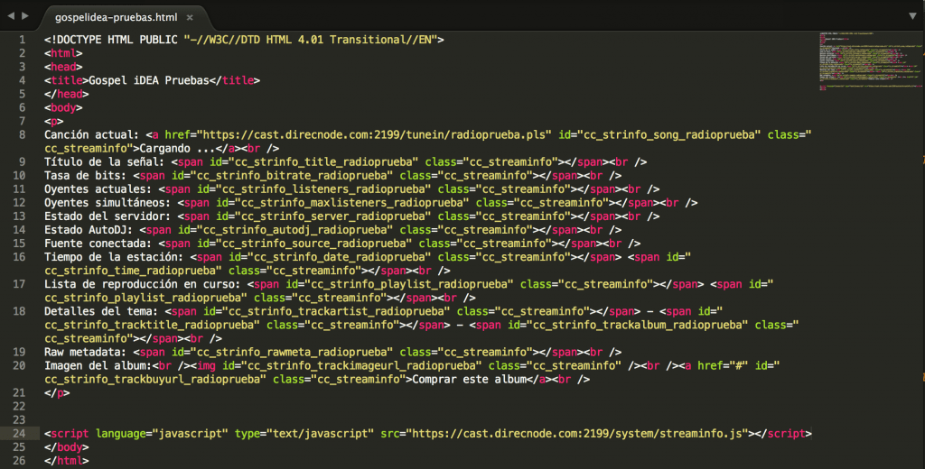 Utilizando fragmentos de código – Gospel iDEA