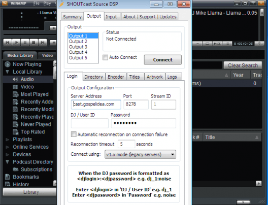 Transmitir radio con shoutcast – Gospel iDEA